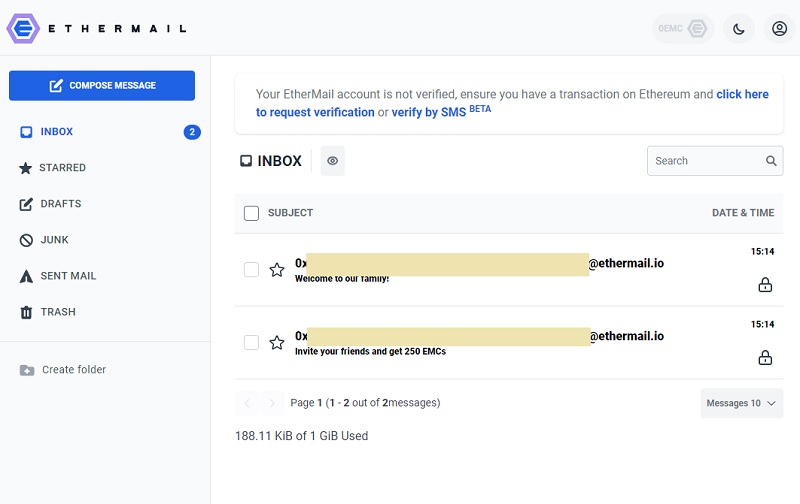 EtherMail（イーサメール）の始め方・利用方法－資金調達＆仮想通貨のエアドロップ期待で噂のWEB3メールプラットフォーム | fill ...