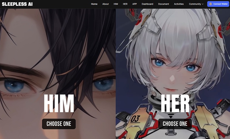 Sleepless AI（スリープレスAI）の始め方・遊び方－バーチャルな彼氏「HIM」と彼女「HER」を育成するNFTゲーム、仮想通貨のエア ...